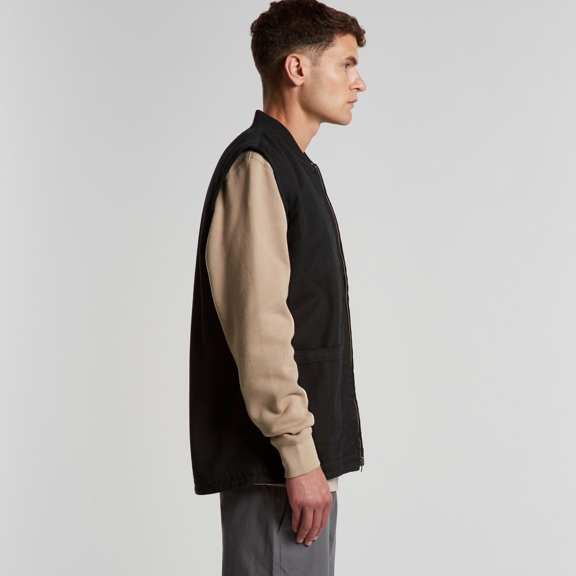 Mens Canvas Heavy Vest (AS-5528) - Business Casual Uniforms – The ...