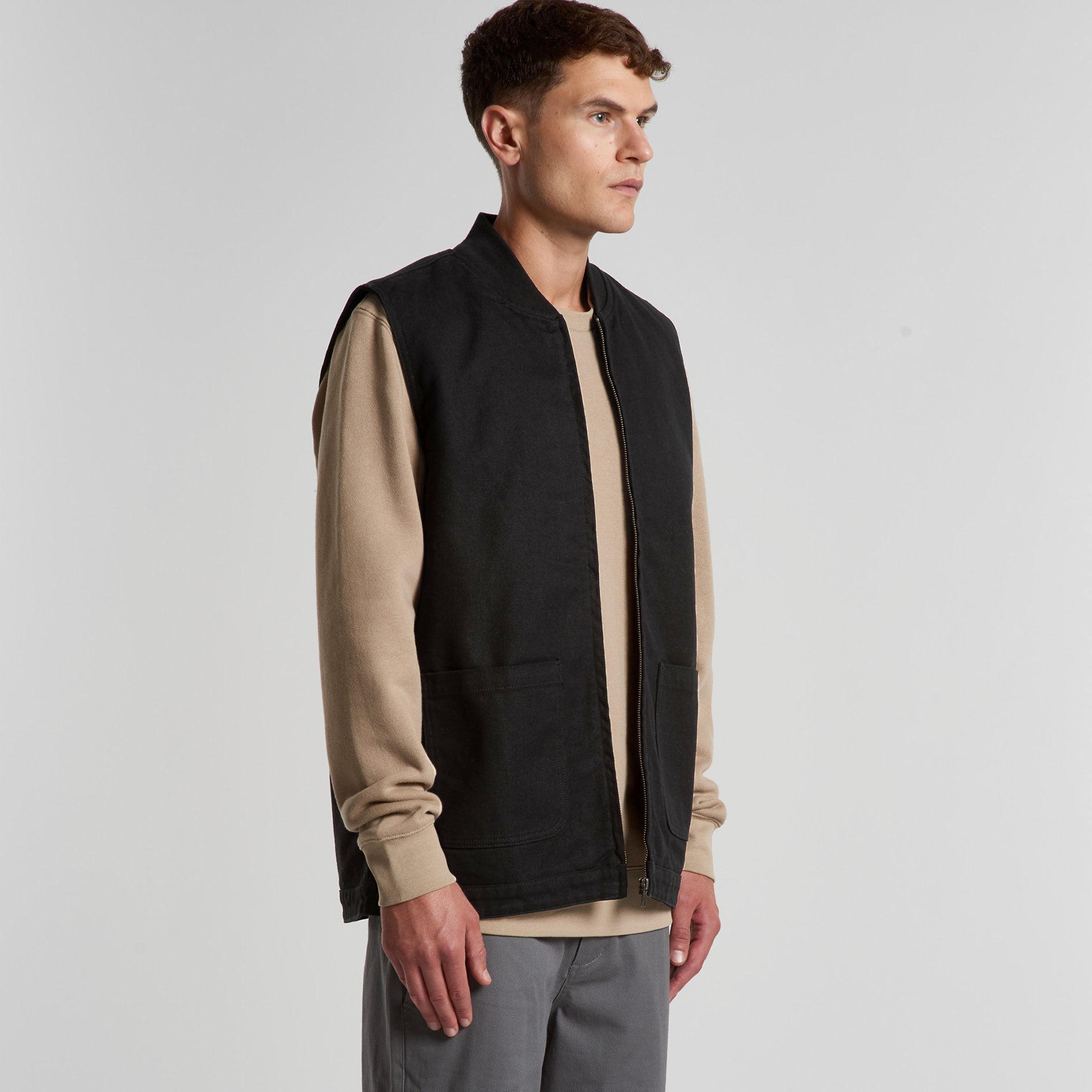 Mens Canvas Heavy Vest (AS-5528) - Business Casual Uniforms – The ...