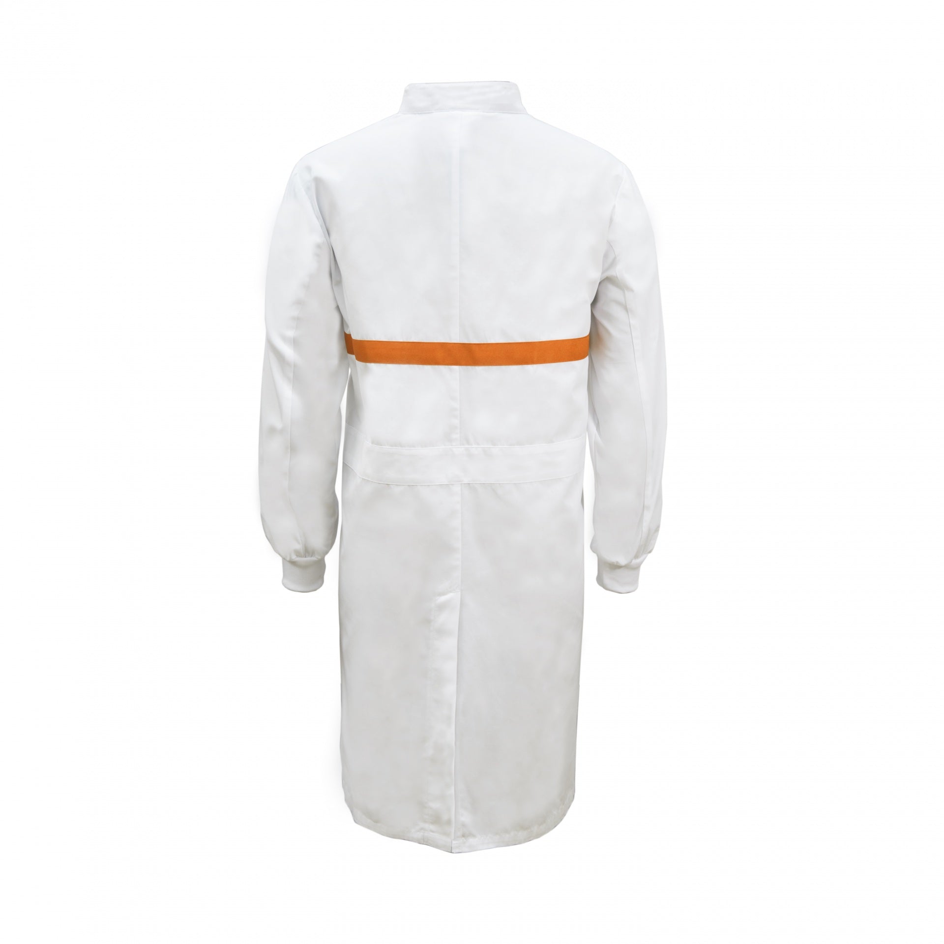 Food Industry Long Sleeve Long Length Dustcoat with Contrast Chestband ...